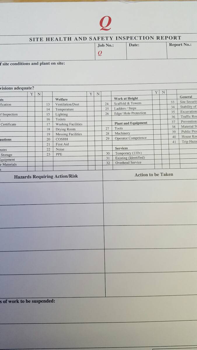 H&S Inspection - SafetyCulture