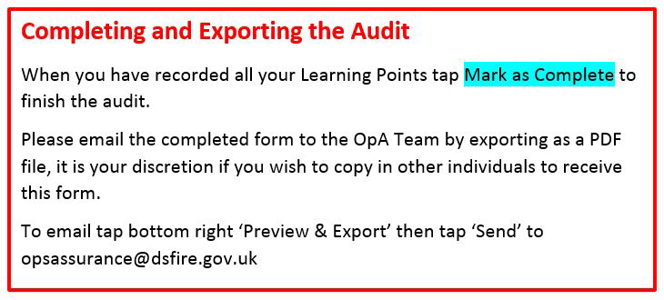 DSFRS New Operational Monitoring Form (Ver 1.1) - SafetyCulture
