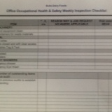 Office Occupational Health & Safety Weekly Inspection Checklist ...